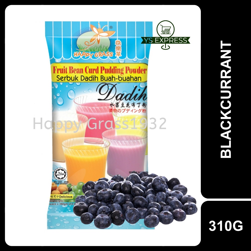 HAPPY GRASS Fruit Bean Curd Pudding Powder Blackcurrant 310G - Serbuk ...