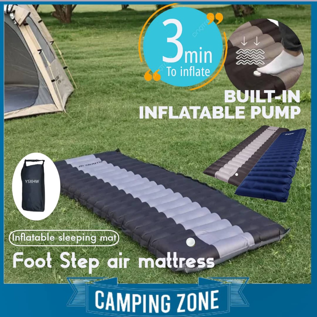 Air Mattress Built-in Inflatable Pump Foot Step 10cm Height Thickened ...