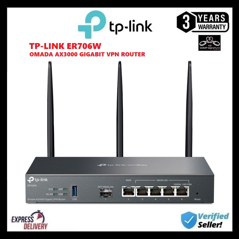 TP-LINK ER706W OMADA AX3000 GIGABIT VPN ROUTER | Shopee Malaysia