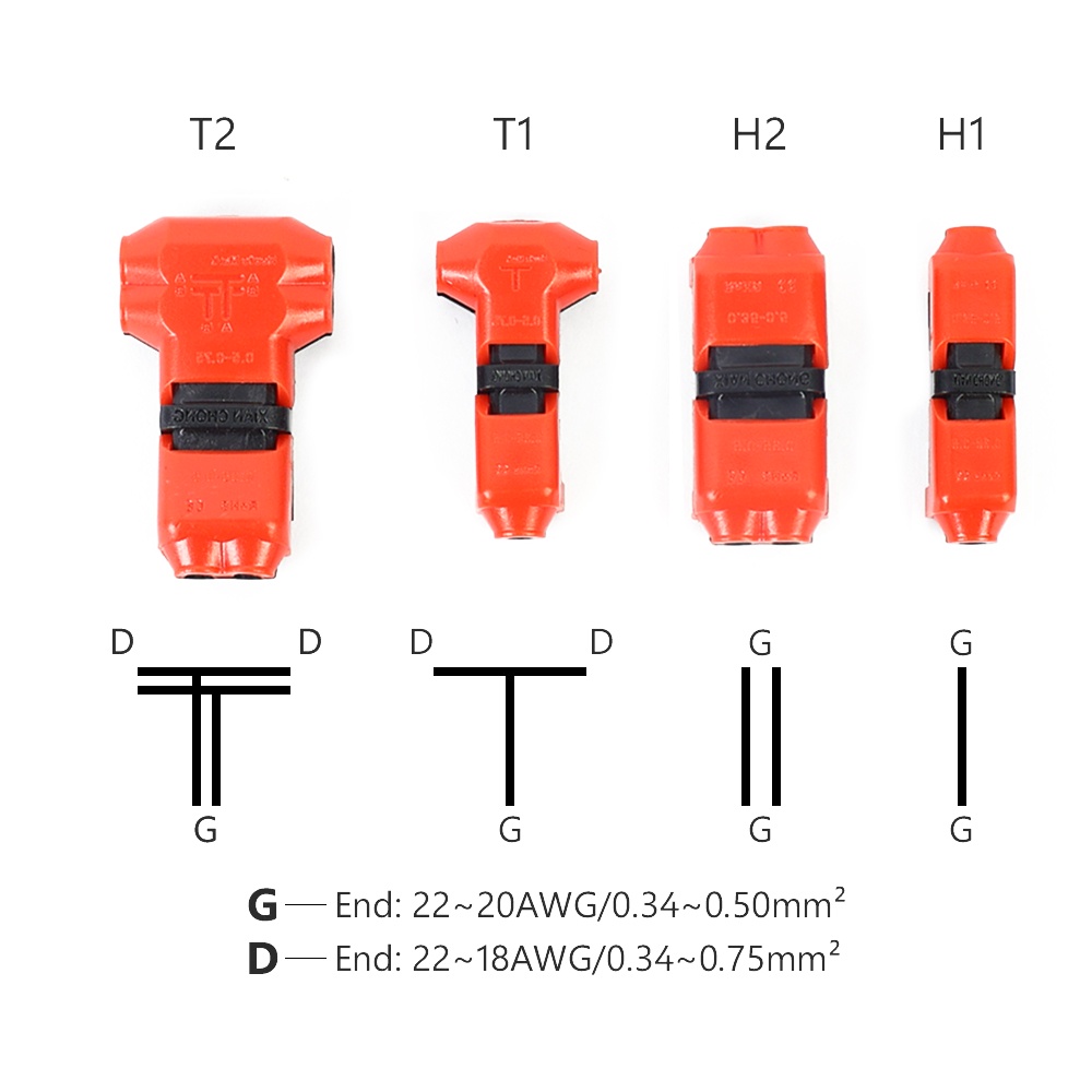 Double-Wire Plug-in Connector with Locking Buckle / 2- No-peel Quick ...