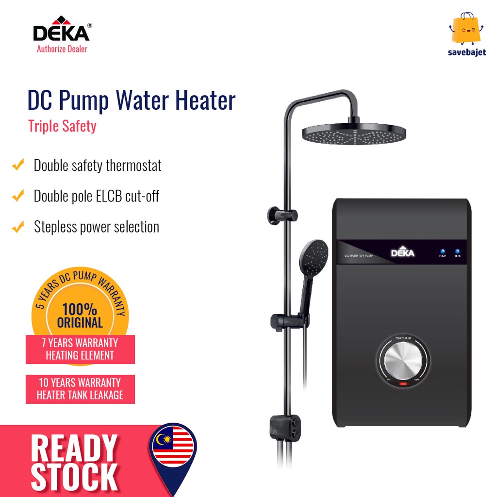 DEKA Pro Series Rain Shower Water Heater PRO600RSP-MB | Shopee Malaysia