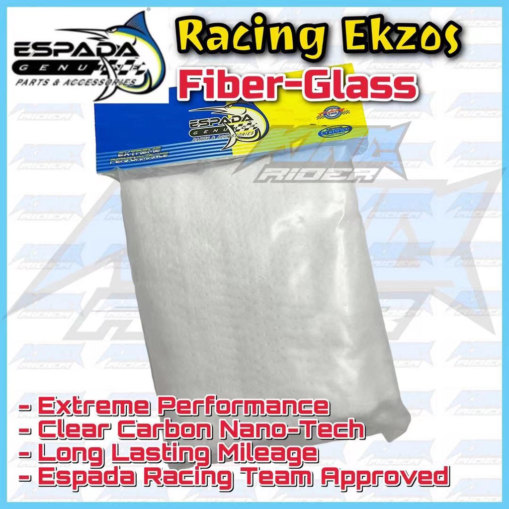Espada Racing White Fiberglass 2 Layer Exhaust Pipe Ekzos 21.5cm x ...
