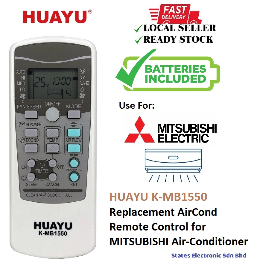 HUAYU K-MB1550 Replacement AirCond Remote Control for MITSUBISHI Air ...