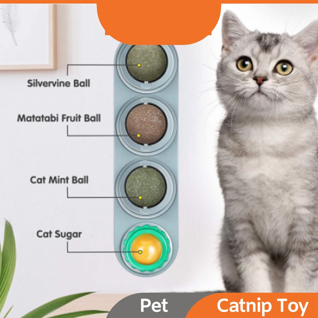Catnip Toy Catnip Licking Ball 1 Ball 4 Balls Shopee Malaysia