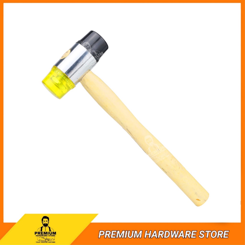 TWINMASTER Mallet Hammer Plastic Rubber 35MM Wooden Handle Rubber ...