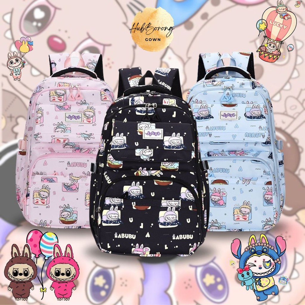 47cm Beg Sekolah Labubu Pelajar Sekolah Rendah Menengah Besar | Shopee ...