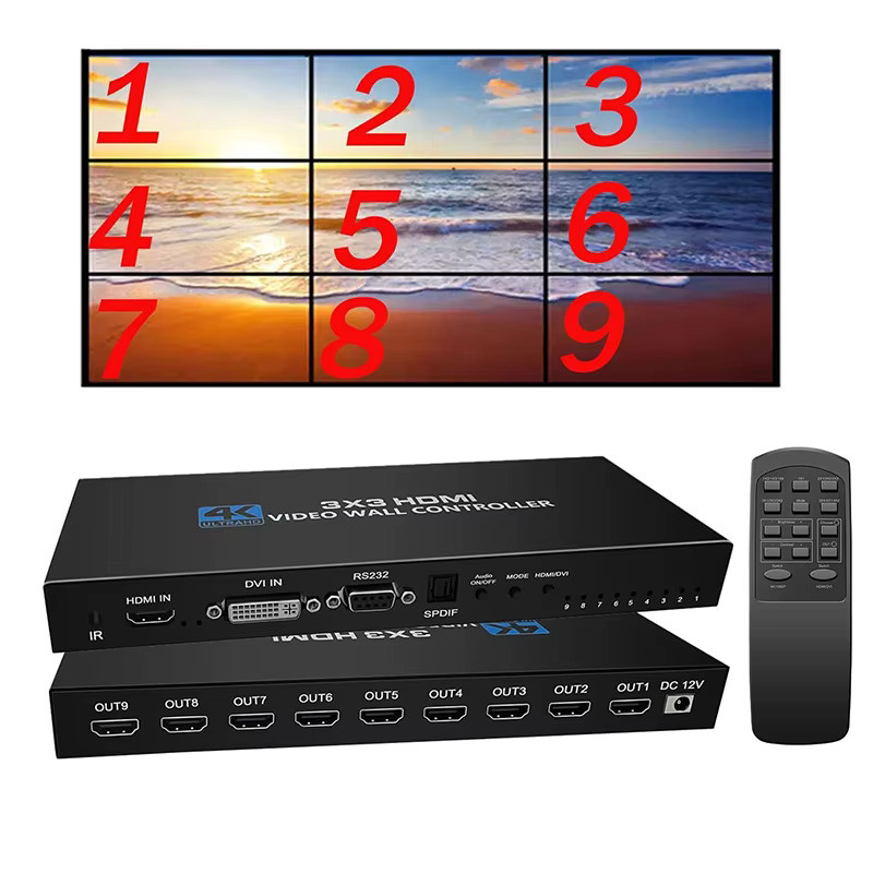 4K Video Wall Controller 3x3 1080P HDMI Video Image Processor 3x3 2x3 ...
