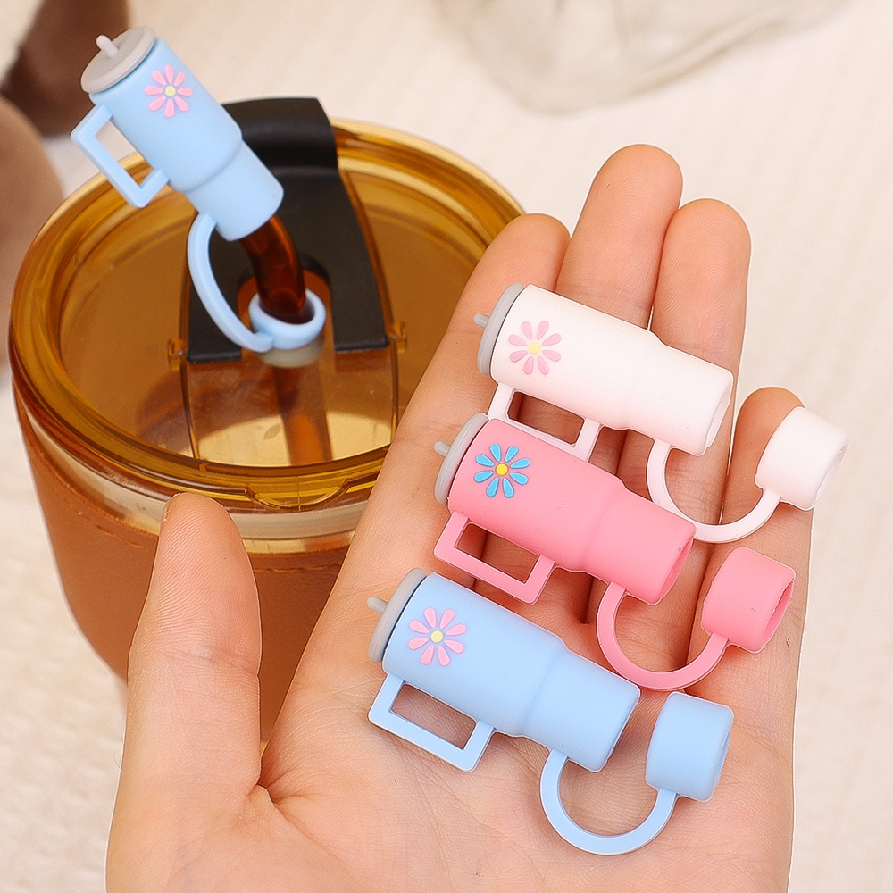 Home Kitchen Party Silicone Straw Cover Caps/ Compatible 10mm for ...