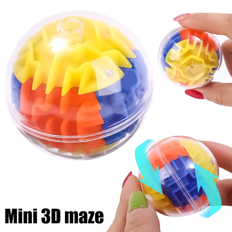 3D Ten-sided Rolling Beads Maze Toy / Classic Rolling Beads Balance ...