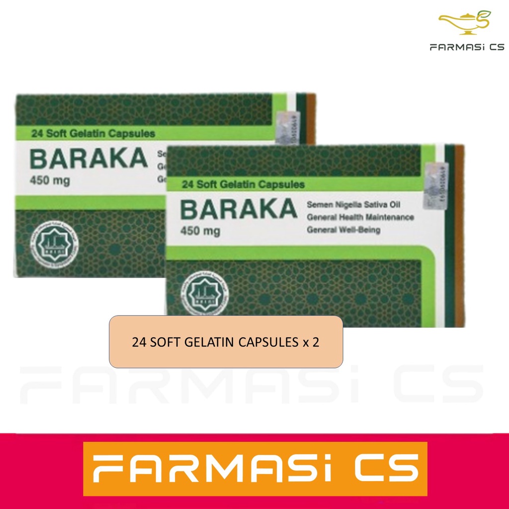 BARAKA 450mg Soft Gel 24s x 2 boxes [Twin Pack] DATE | Shopee Malaysia