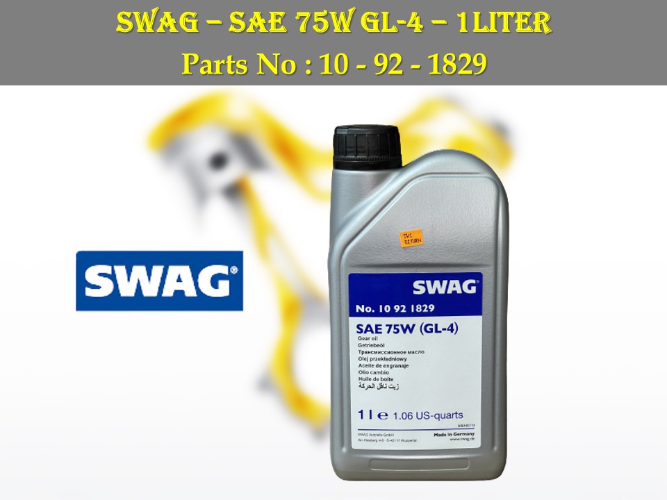 SWAG - 10921829 SAE75w GL-4 Gear Oil 1L SAE 75w 1-Liter | Shopee Malaysia