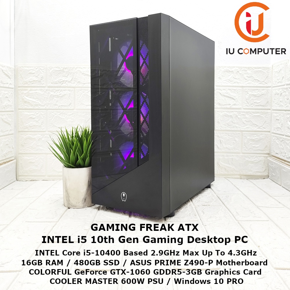 GAMING FREAK ATX CUSTOMIZE GAMING INTEL CORE I5-10400 16GB RAM 480GB ...