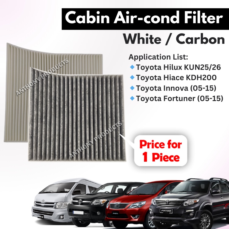 Toyota Hilux KUN25, 26 Innova Hiace Vigo Curve Cabin Aircon Filter ...