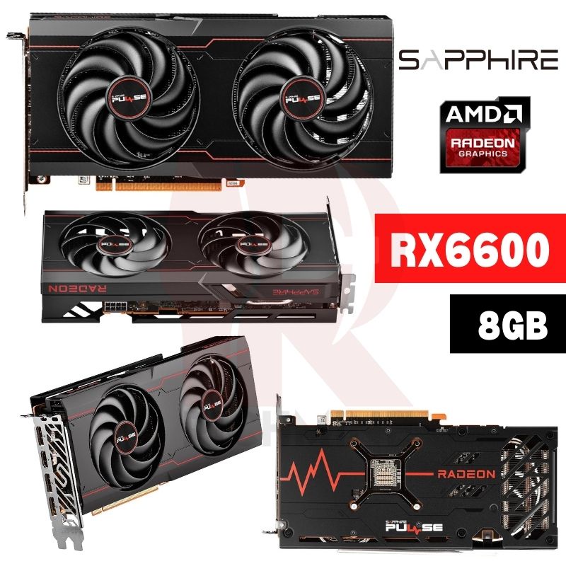 {ReadyStock} SAPPHIRE PULSE RX6600 8GB Desktop PC AMD Graphic Card GPU ...