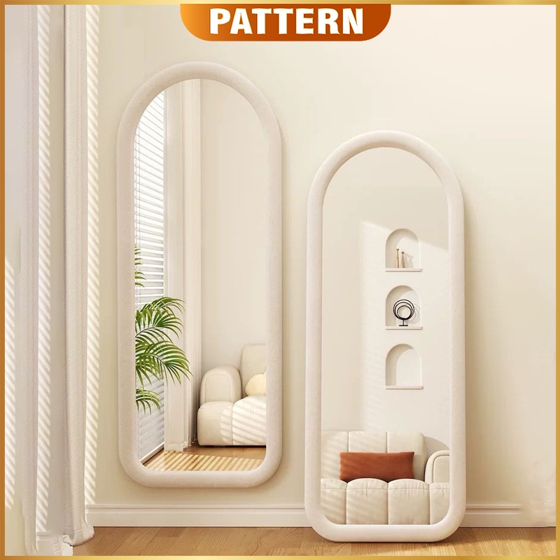 Ins Style Velvet Fabric Mirror Full Length Cloud Mirror Ins Modern ...