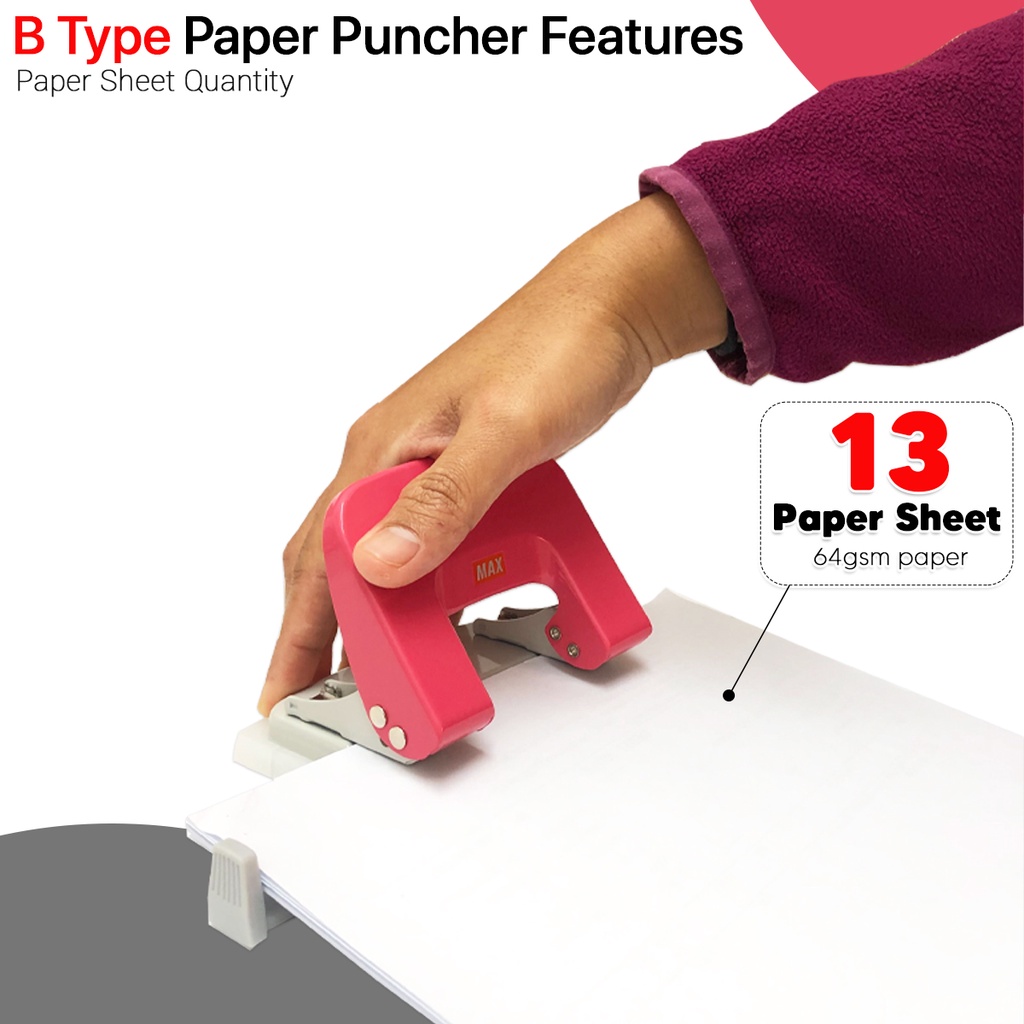 Desklife Max Paper Punch Standard Size 2 Hole Paper Puncher - (1s/PCS ...