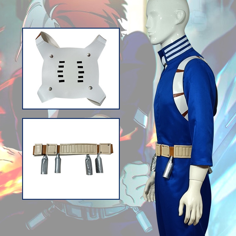 Todoroki Shoto Cosplay Costume My Hero Academia Blue Jumpsuit For Adult ...