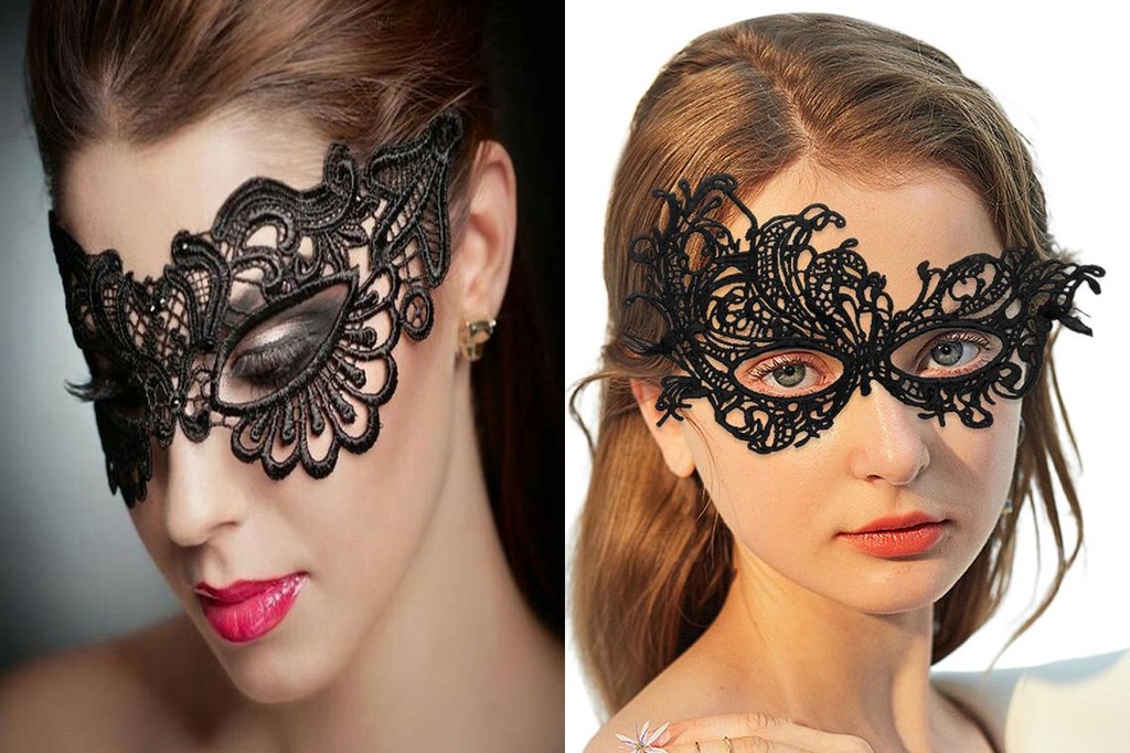 EDI Elegant Lace Party Masque Black Lace Eye Masque Sexy Black Lace ...