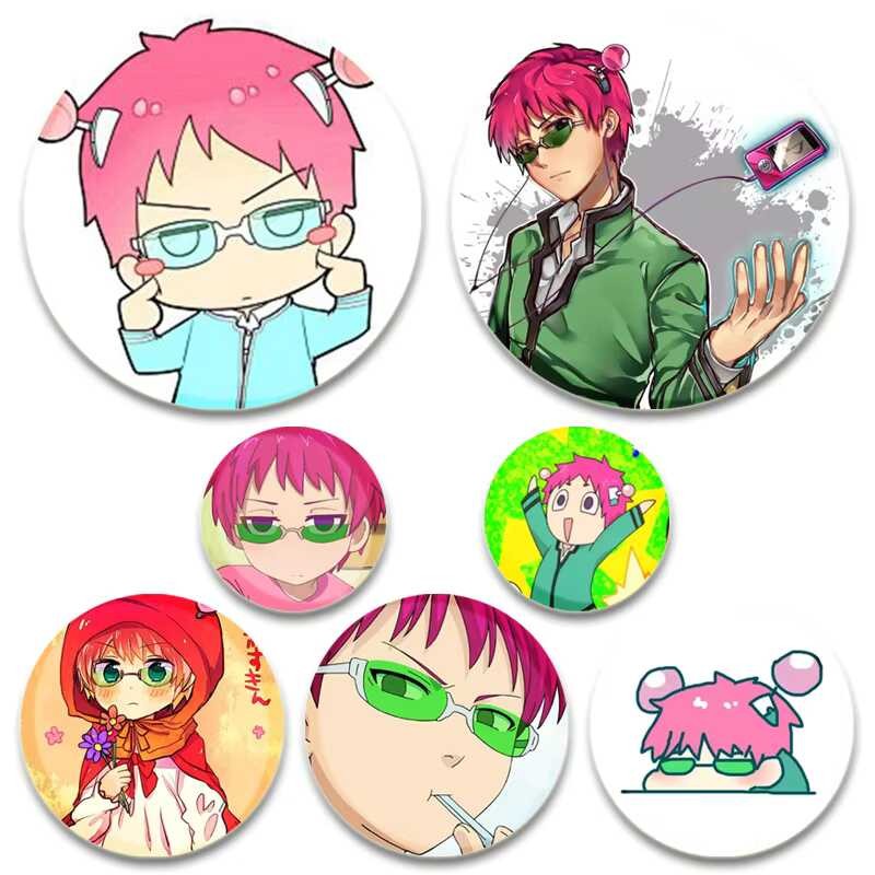 The Disastrous Life of Saiki K Anime Brooches Saiki Kusuo Enamel Pins ...