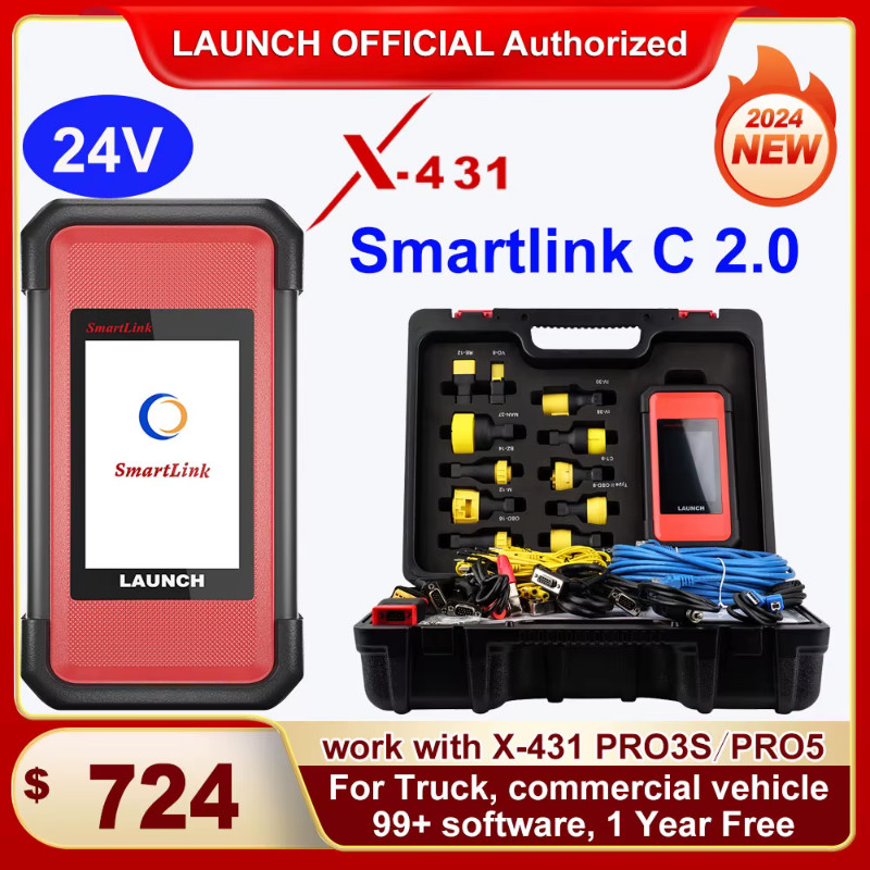 Launch X431 SmartLink C 2.0 Heavy Duty Truck Module New HD3 Diagnostic Truck Machinery ...