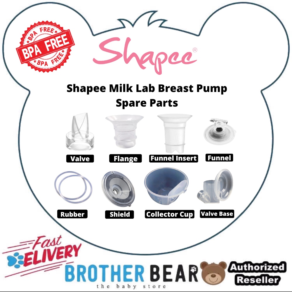 Shapee Breastpump Spare Parts - Valve/ Silicone Funnel/ Flange Insert ...
