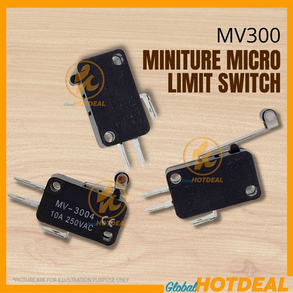 MV300 Miniature Micro Limit Switch Short Straight Lever Type Micro ...