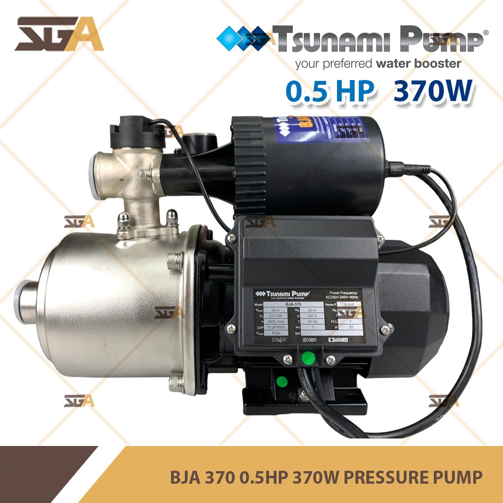Tsunami BJA Series Automatic Water Pump 0.5HP 1HP | Booster Pump Pam ...