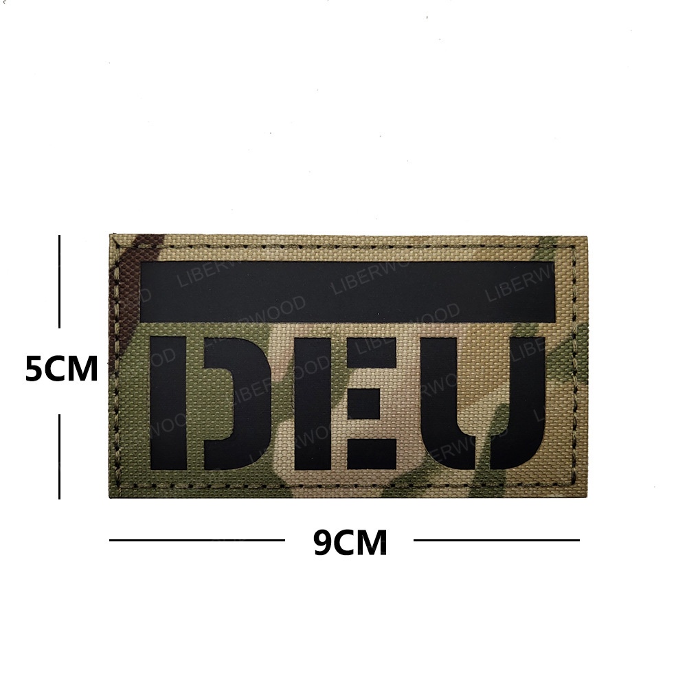 LIBERWOOD Germany Flag DEU Eagle Reflective Infrared IR Patch ...