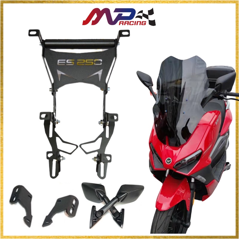 Wmoto ES250i bracket windshield,bracket phone holder,windshield 58cm ...