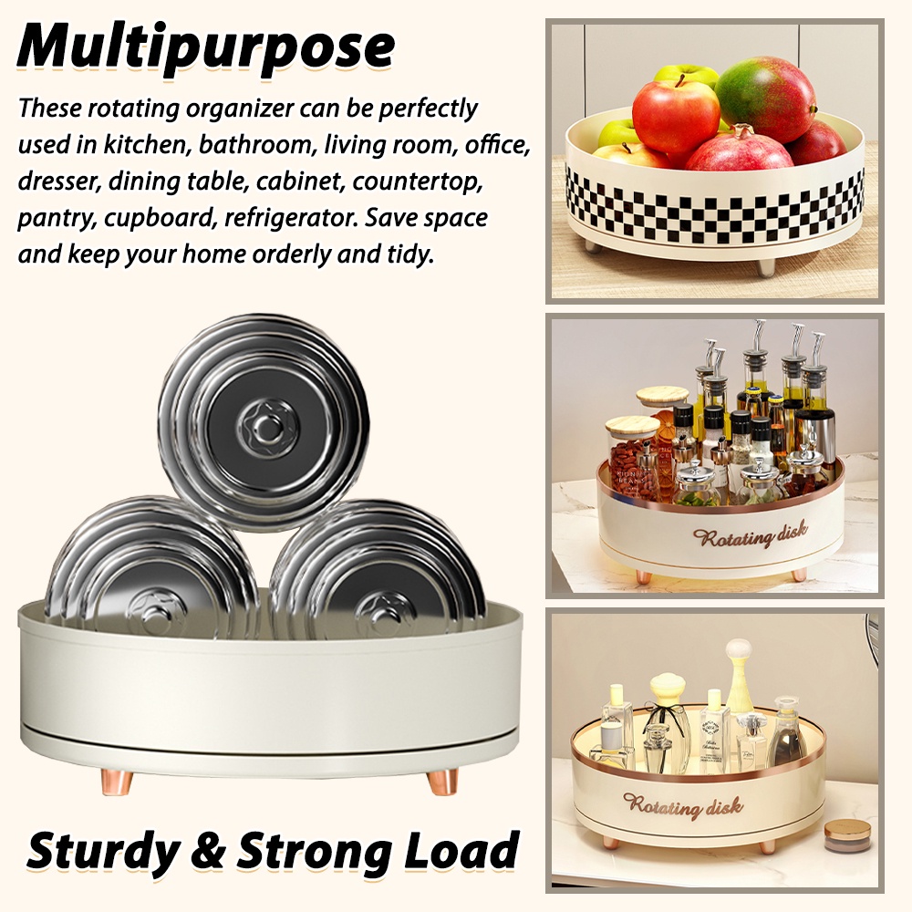 Borong365 Rotatable 360° Storage Tray Bekas Penyimpanan Berpusing ...