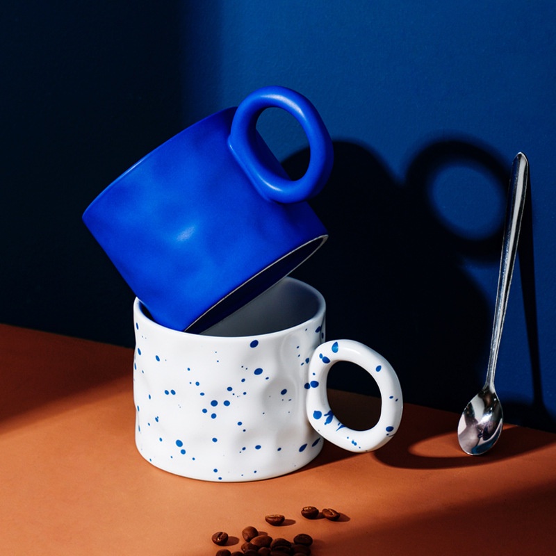 【Ready Stock】Ins Style Ceramic Mug Gift Box Coffee Cup Klein Blue ...