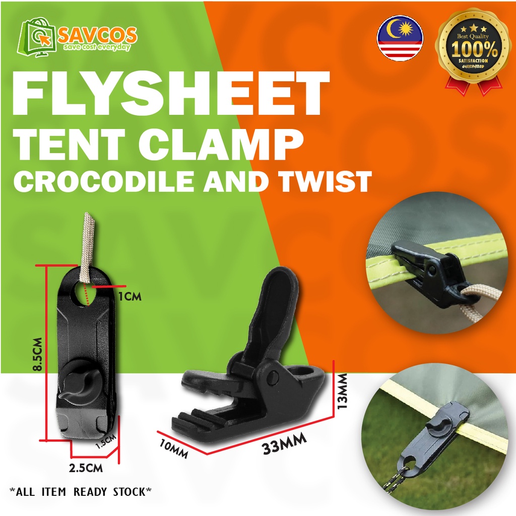 Flysheet Clip Camping Tent Clip Fly Tarp Clamp Tarpaulin Clips Canvas ...
