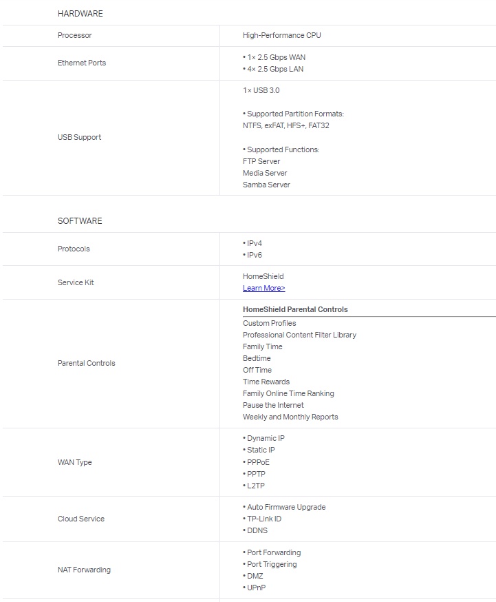 TP-LINK ARCHER BE550 WIFI 7 BE9300 TRI-BAND 5X 2.5G PORTS ROUTER WITH ...