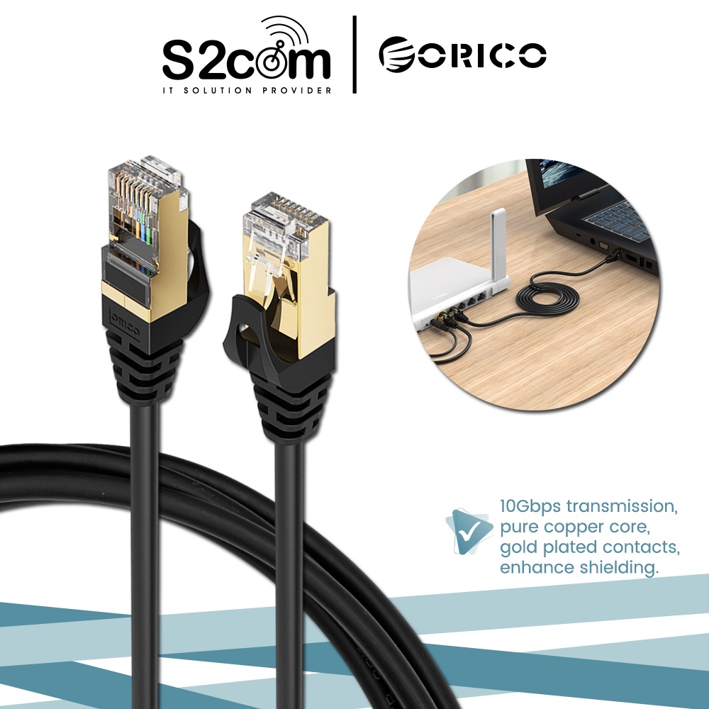 Orico High Quality CAT7 10Gbps Round Ethernet Cable With Gold Plated ...