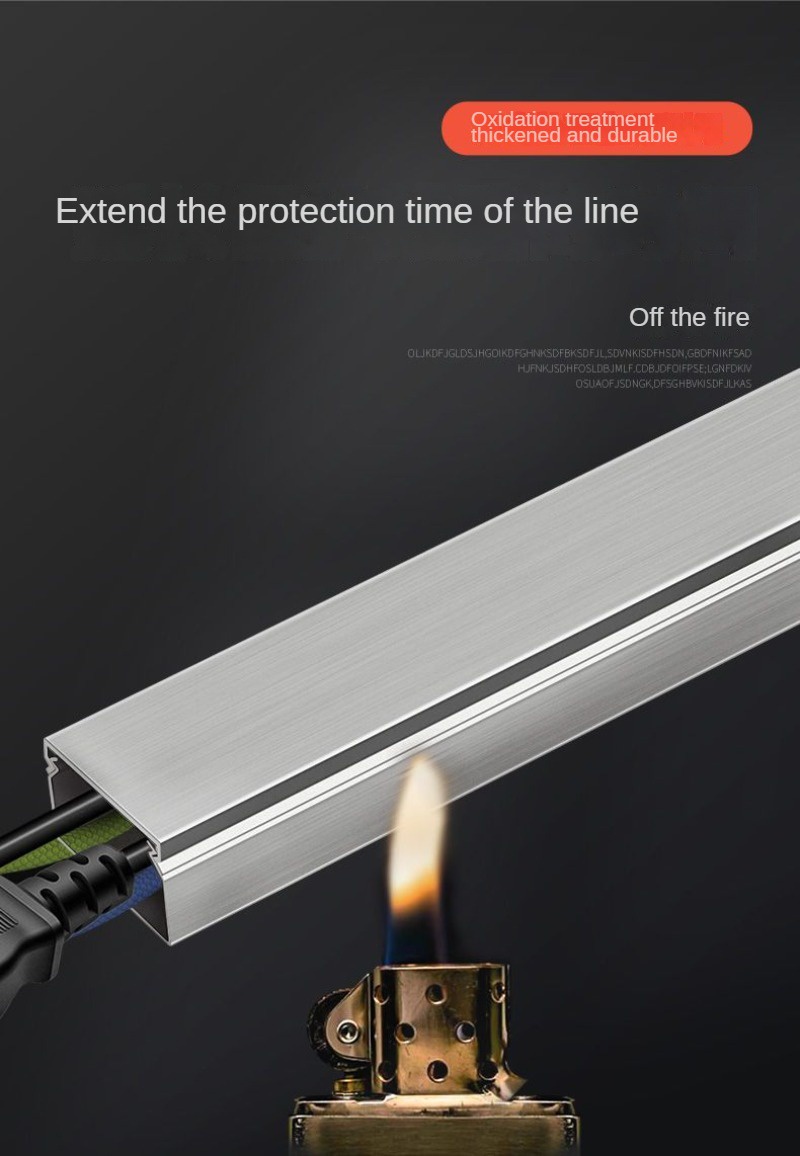 Aluminum Alloy Trunking Square Open-Mounted Trunking U-Shaped Wire ...