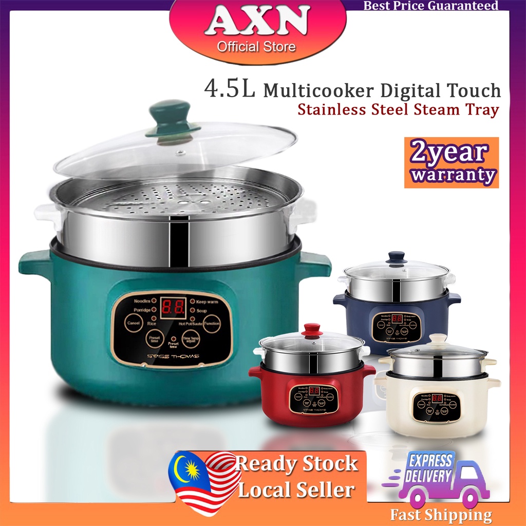 Axn 4.5L Multicooker Digital Touch Screen Non Stick Stainless Steel ...