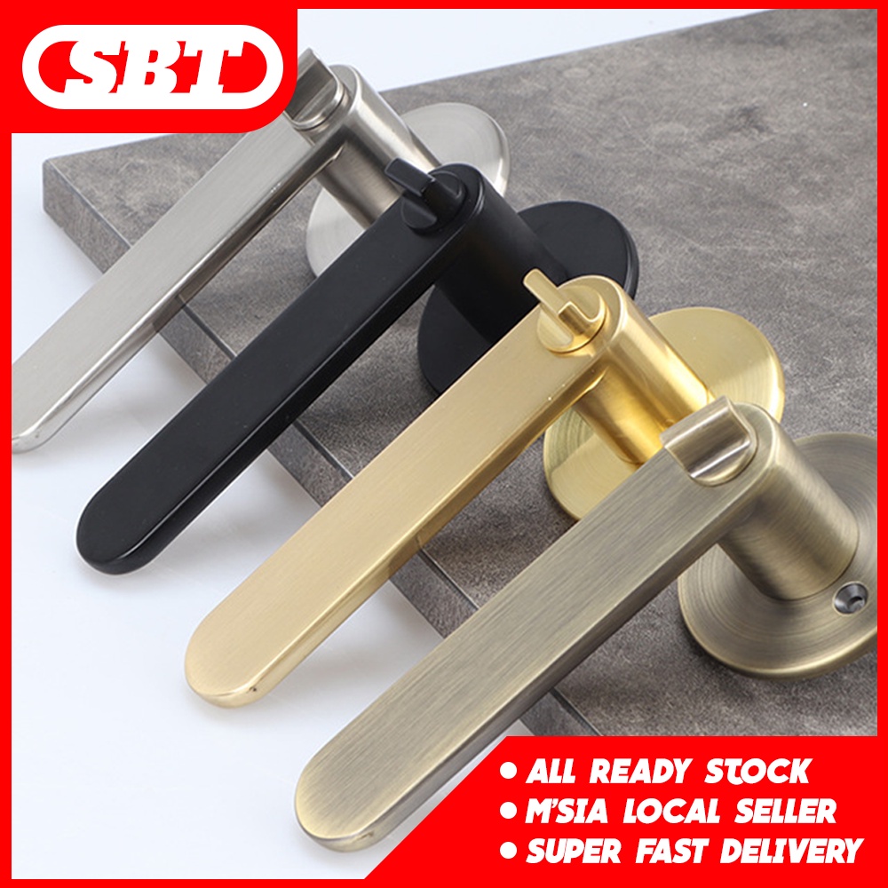 Door Lock Set Tombol Pintu Rumah Tubular Lever Cylindrical Cylinder ...