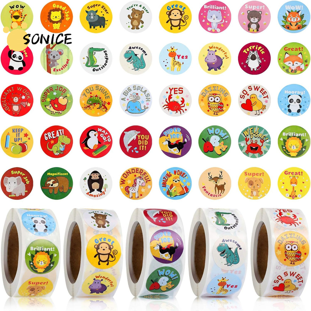 500 Pcs Reward Stickers Motivational Stickers Roll For Kids For School ...