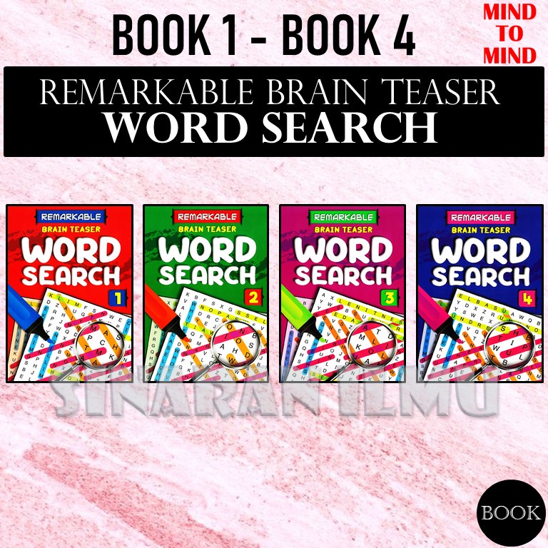 (SI)REMARKABLE BRAIN TEASER WORD SEARCH BOOK 1-4 - BUKU CARI KATA VERSI ...