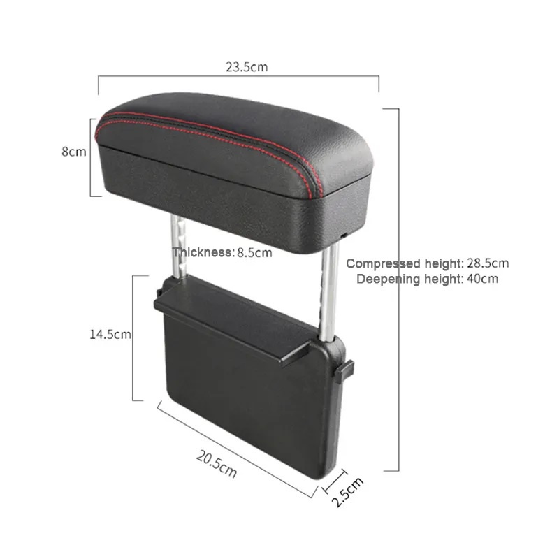 iDECO™ 1PCS Car Multifunctional Armrest Box Pad Car Extended Telescopic ...
