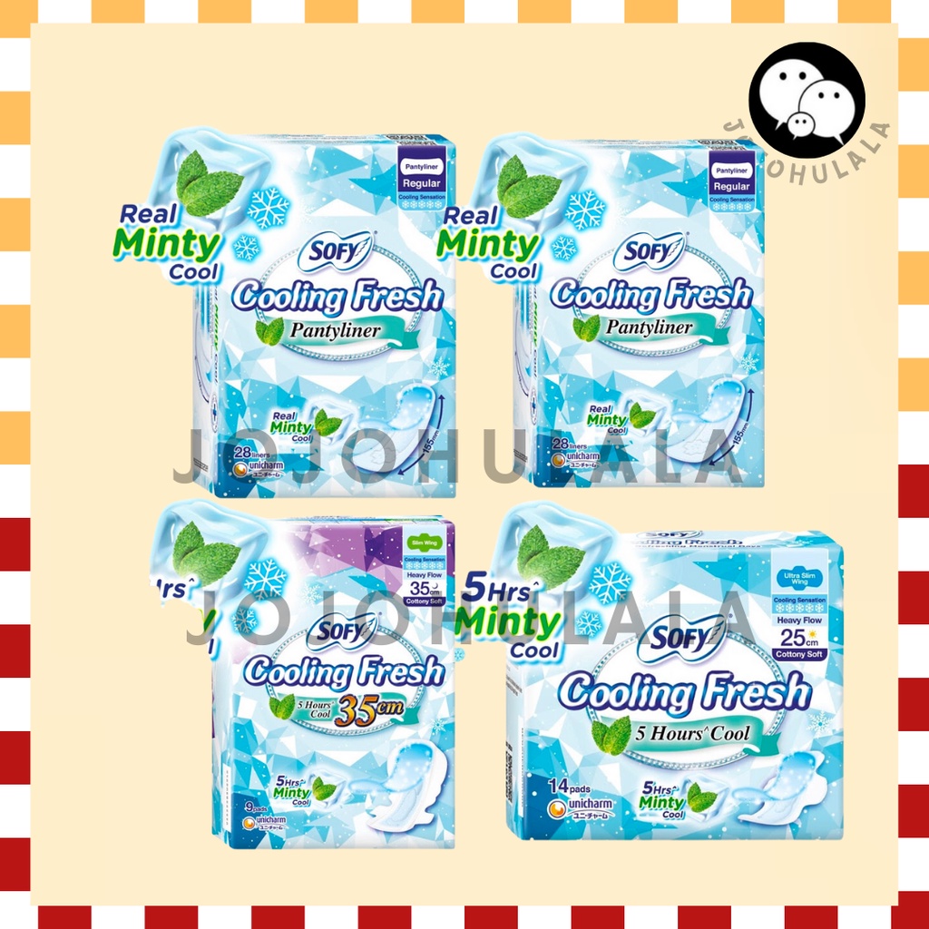 SOFY Cooling Fresh Pantyliner Fresh Day Night Ultra Slim Wing Sanitary ...