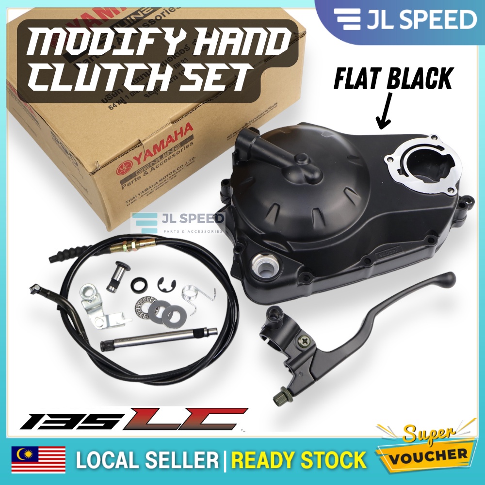 !! FLAT BLACK !! LC135 4S MODIFY HAND CLUTCH CONVERT CLUTCH TANGAN SET LC135 4SPEED LC 4S V1 V2 ...