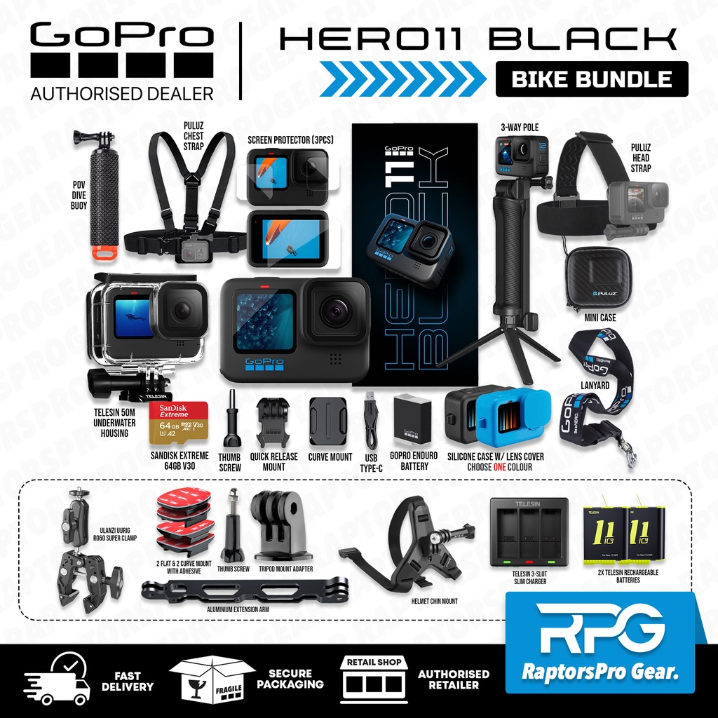 GoPro HERO11 / HERO 11 Black 5.3K60 10-Bit Video 27MP Photos GP2 ...