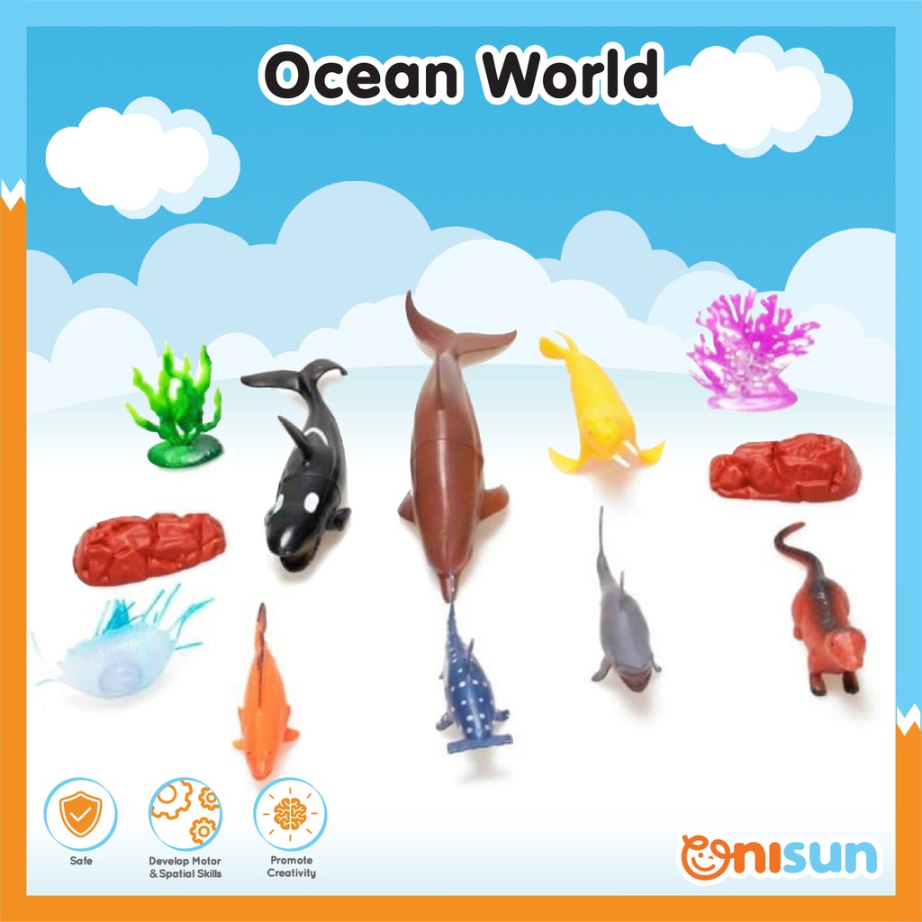 8 in 1 Ocean World Fun Cool Pretend Play Toys With Accessories (Mainan ...