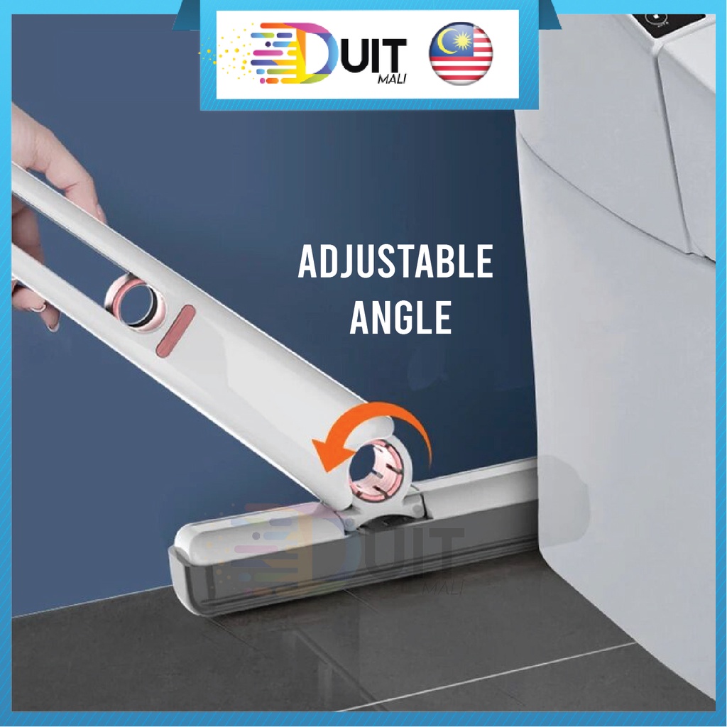 DM Mini Portable Self Squeezing Sponge Mop Short Hand Mop lazy Hand Dry ...