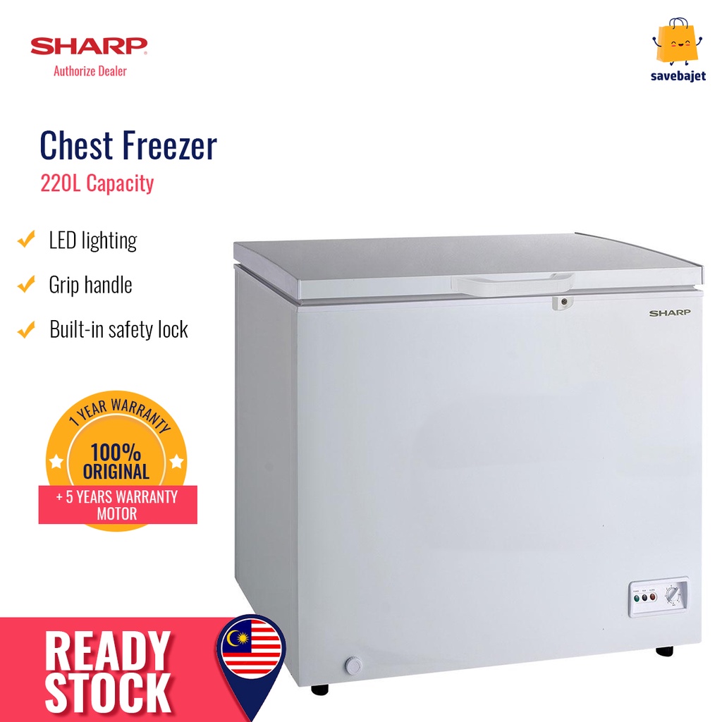 Sharp Chest Freezer (220 L) SJC218 | Shopee Malaysia
