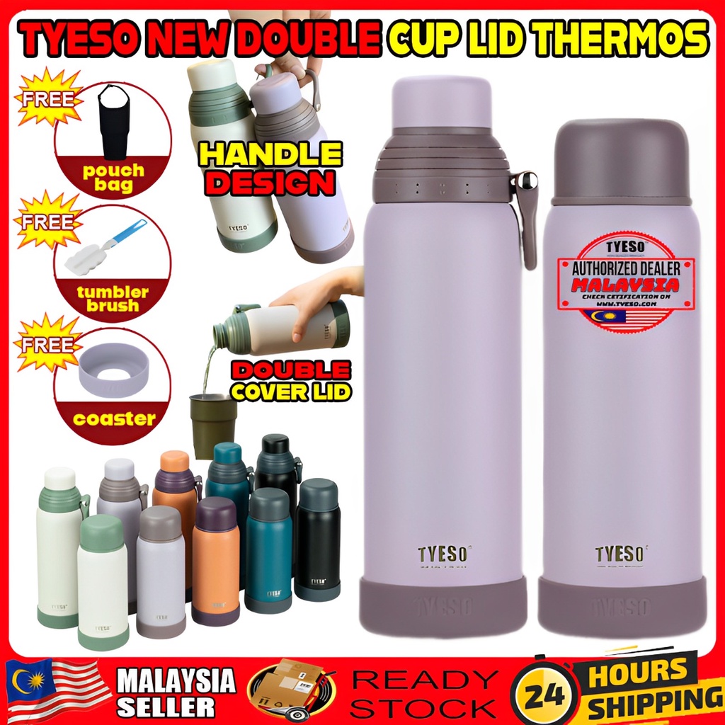 【AUTHORIZED DEALER】TYESO New Double Lid Design Thermos With FREE GIFT ...