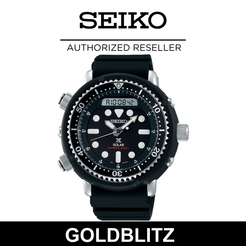 Seiko SNJ025P1 Men's Prospex Sea Black Silicon Strap Watch | Shopee ...