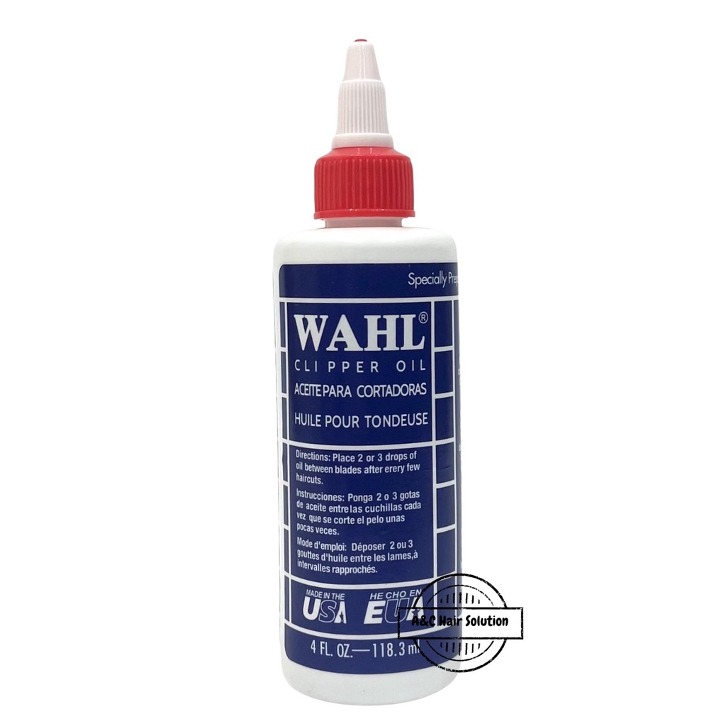 WAHL Hair Clipper Oil 4oz 118.3ml Salon Barber Lubricant For Clipper ...