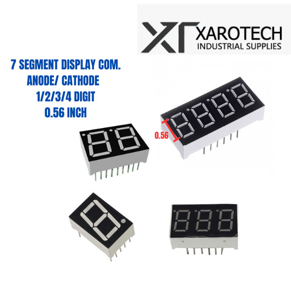 1,2,3,4 Digit 7 Segment Display 1/2/3/4 Bit Digit RED LED 0.56 Inch ...